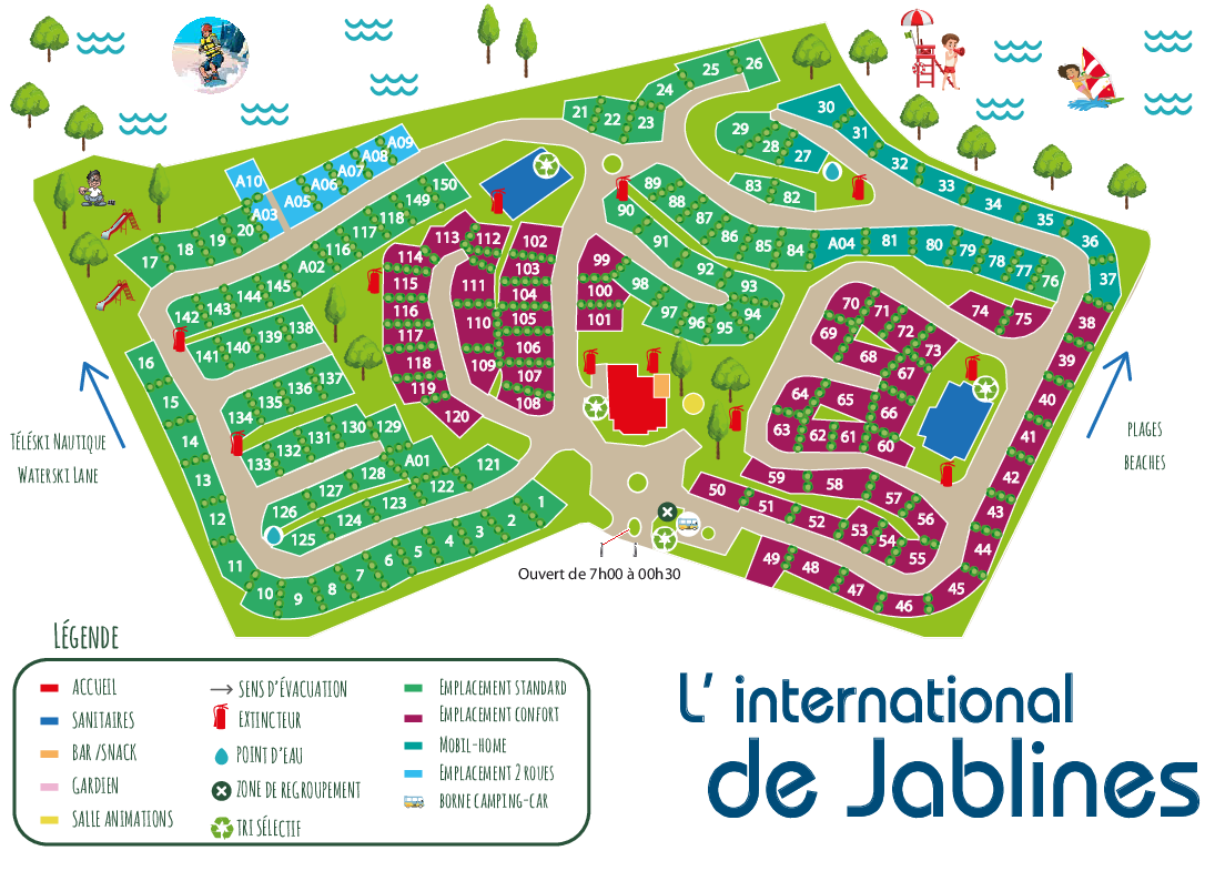 Camping International de Jablines midden in de natuur